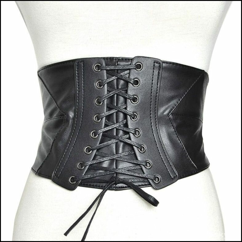 Эксклюзивный черный корсет на застежке