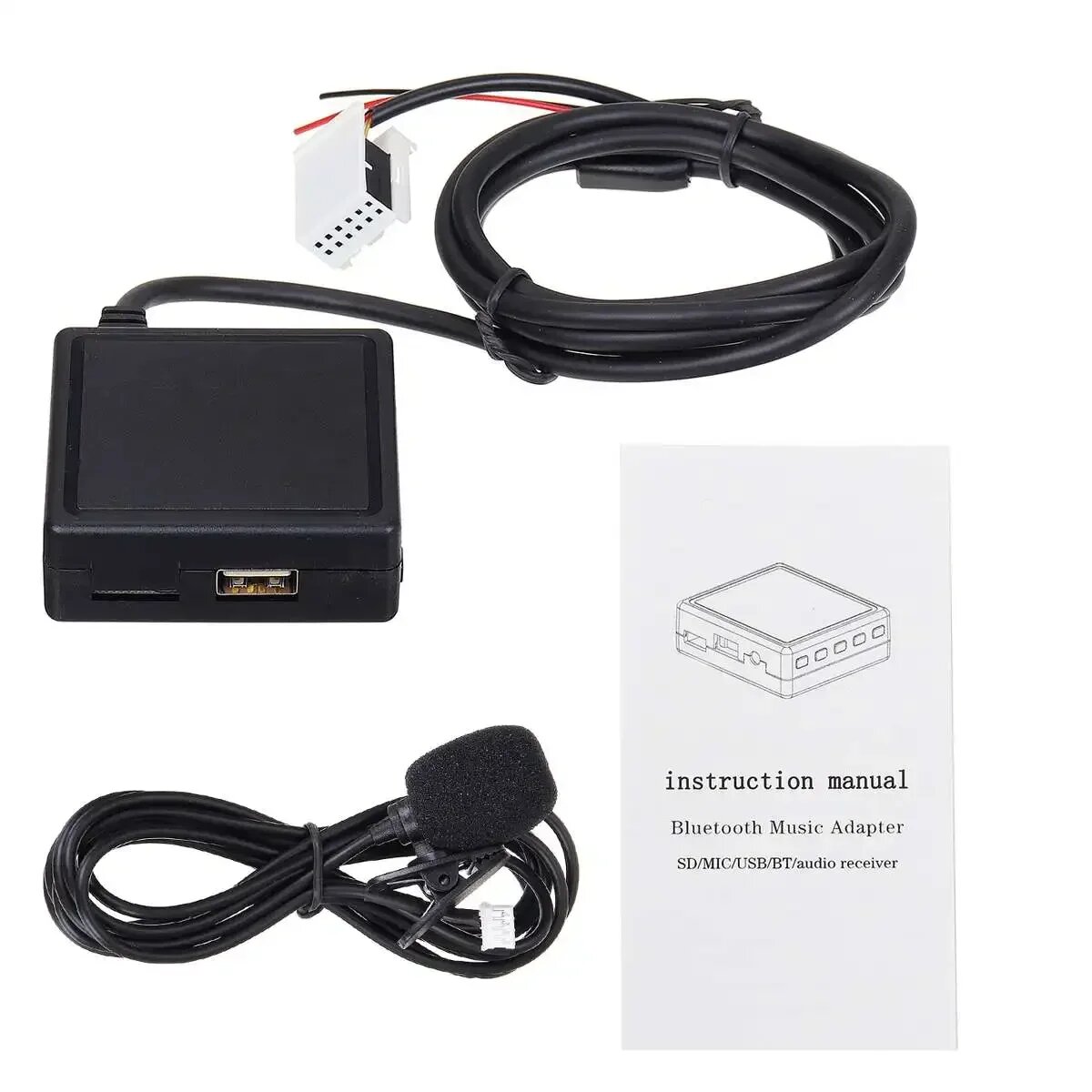 Для Peugeot 207 307 407 308 для Citroen C2 C3 RD4 Bluetooth Aux-приемник кабель с USB, микрофоном Aux адаптер громкой связи