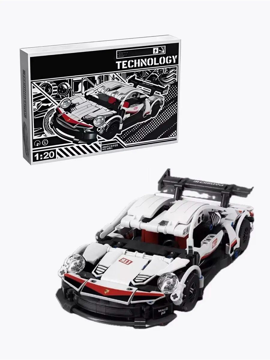 Конструктор Автомобиль Техник Суперкар Porsche 911 RSR, набор, 490 дет ( набор / подарок для мальчиков и девочек / подарок ребенку)