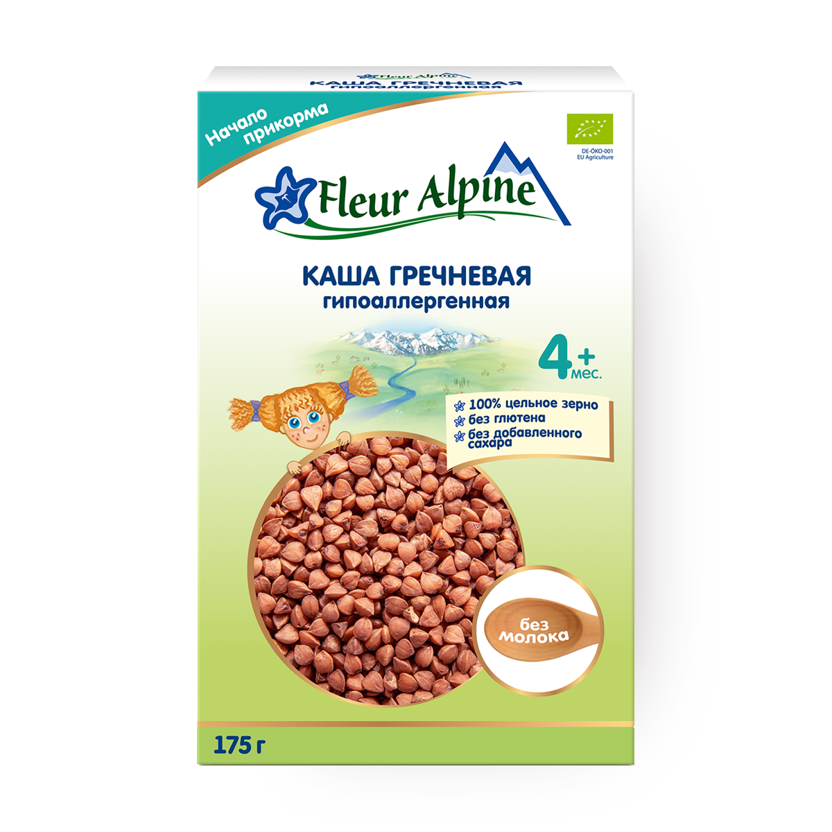 Каша безмолочная гречневая Fleur Alpine гипоаллергенная с 4 месяцев