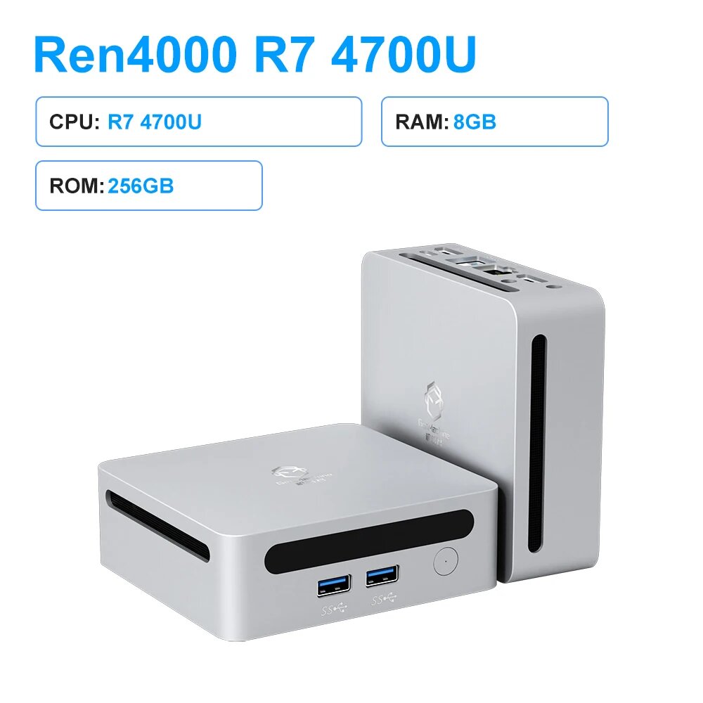 GenMachine Ren4000 4700U мини-ПК 8GB 256GB, ЕС