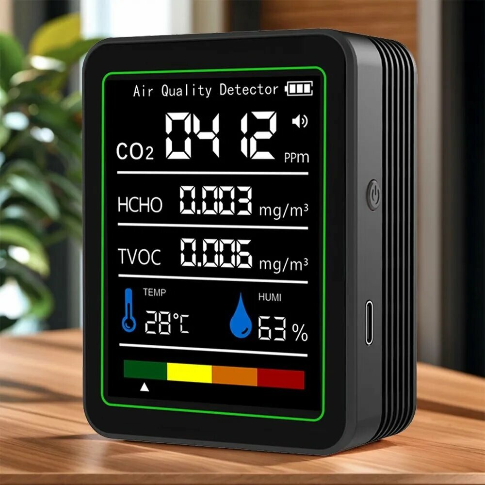 5 в 1 монитор формальдегида детектор углекислого газа домашний монитор качества воздуха