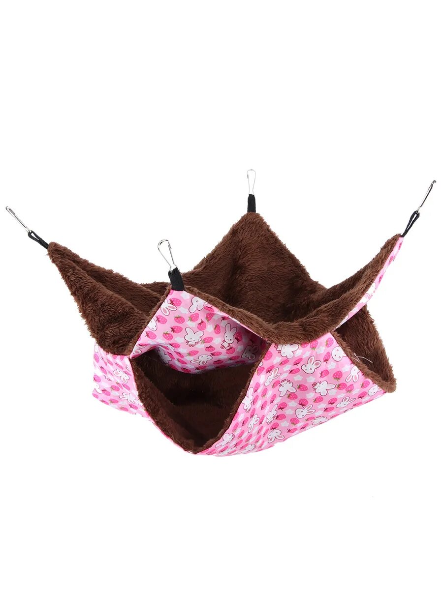 Розовый кролик, двухслойный промежуточный теплый гамак,