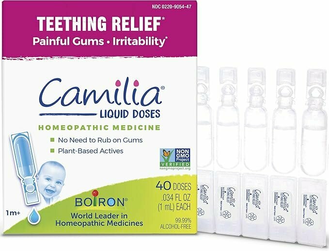 Boiron, Camilia, средство при прорезывании зубов, 30 заранее отмеренных жидких доз, для младенцев от 1 месяца и старше, (США)