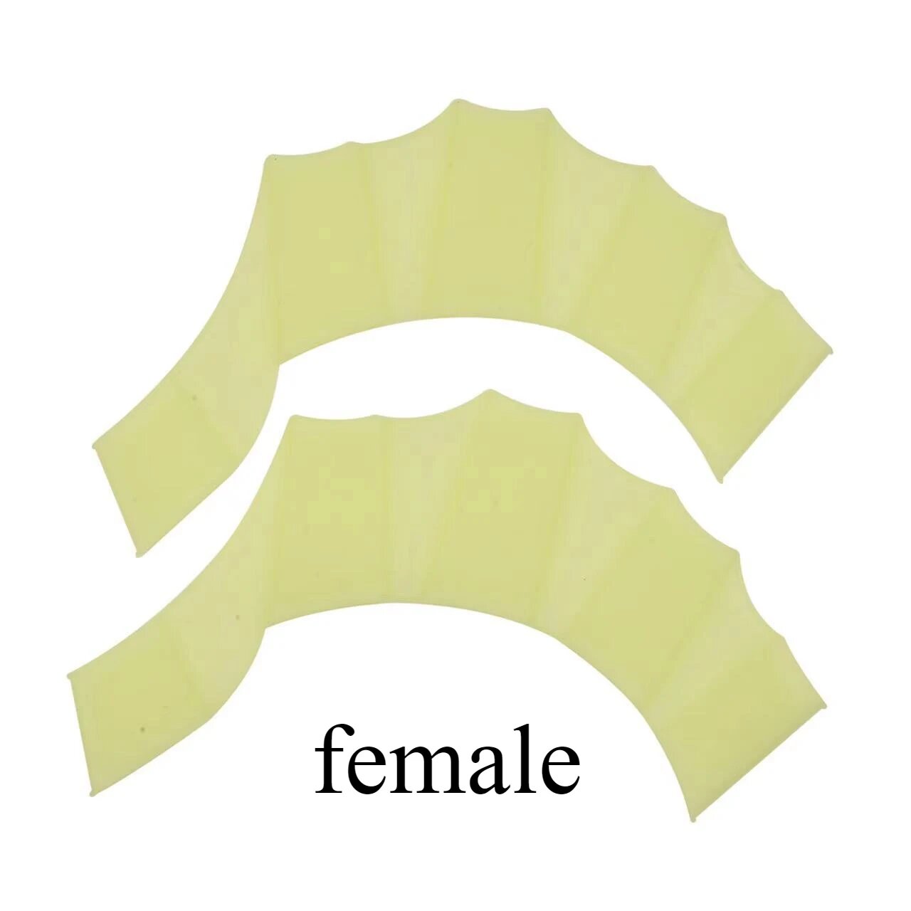 Силиконовые ласты для плавания, гибкие утиные ноги для детей и взрослых, спортивные перчатки для бассейна, профессиональные тренировочные перчатки с перепонками для рук yellow-female