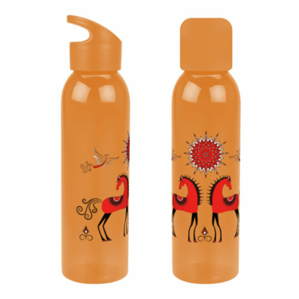 Бутылка для воды «Красные кони» (оранжевый)
