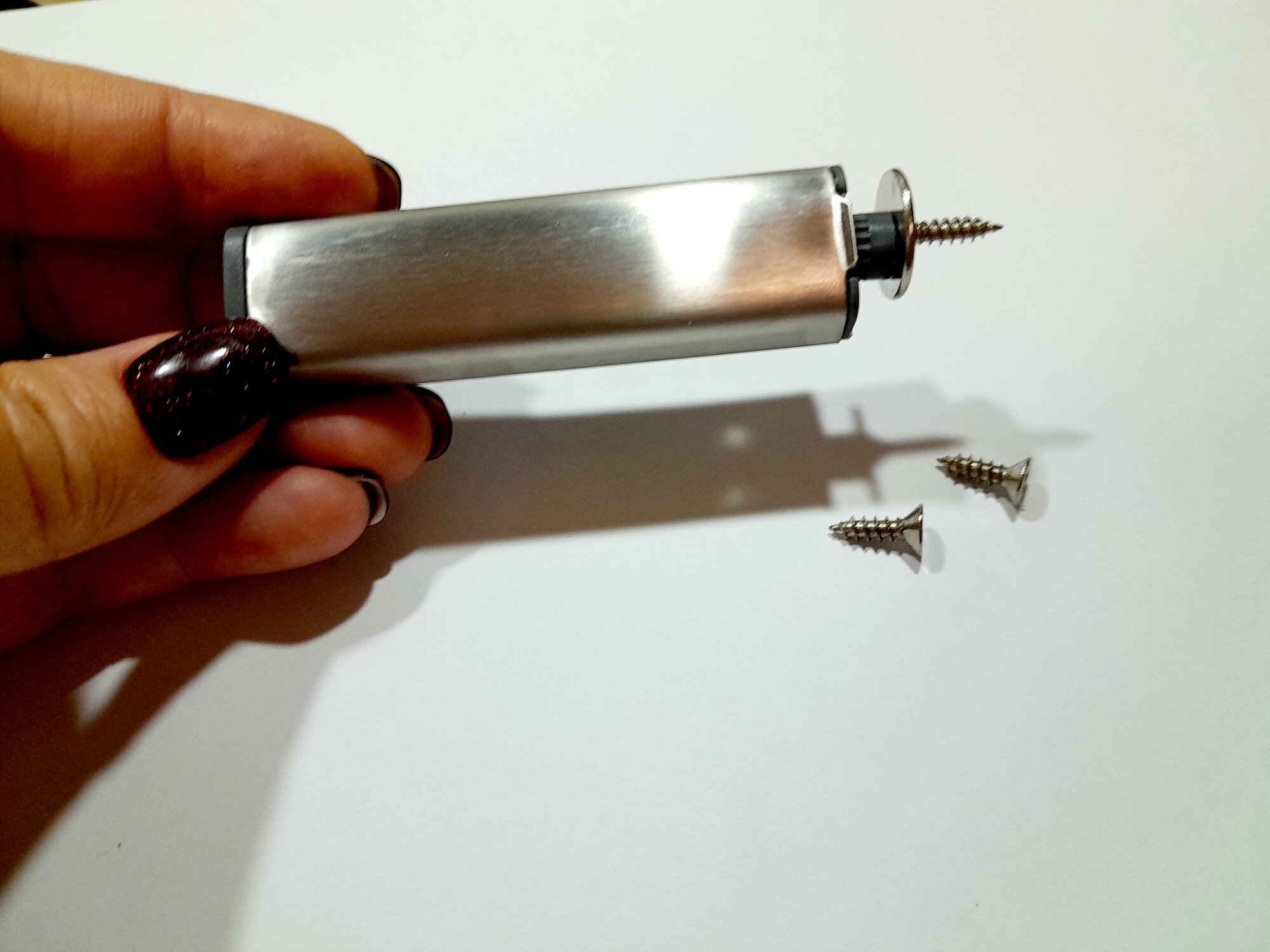 Нажимной механизм (тип-он), толкатель мебельный BRANTE, стальной корпус, магнит, Push-to-Open