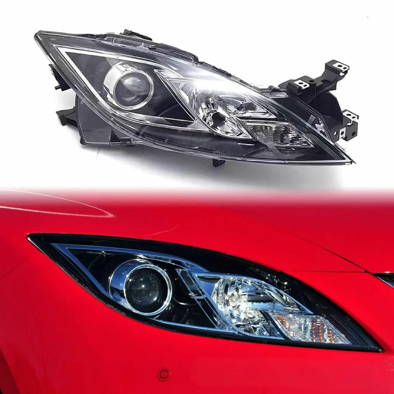 Фары автомобильные, 1 шт, арт. Mazda 6 GH 2007-2013 Чёрное дно