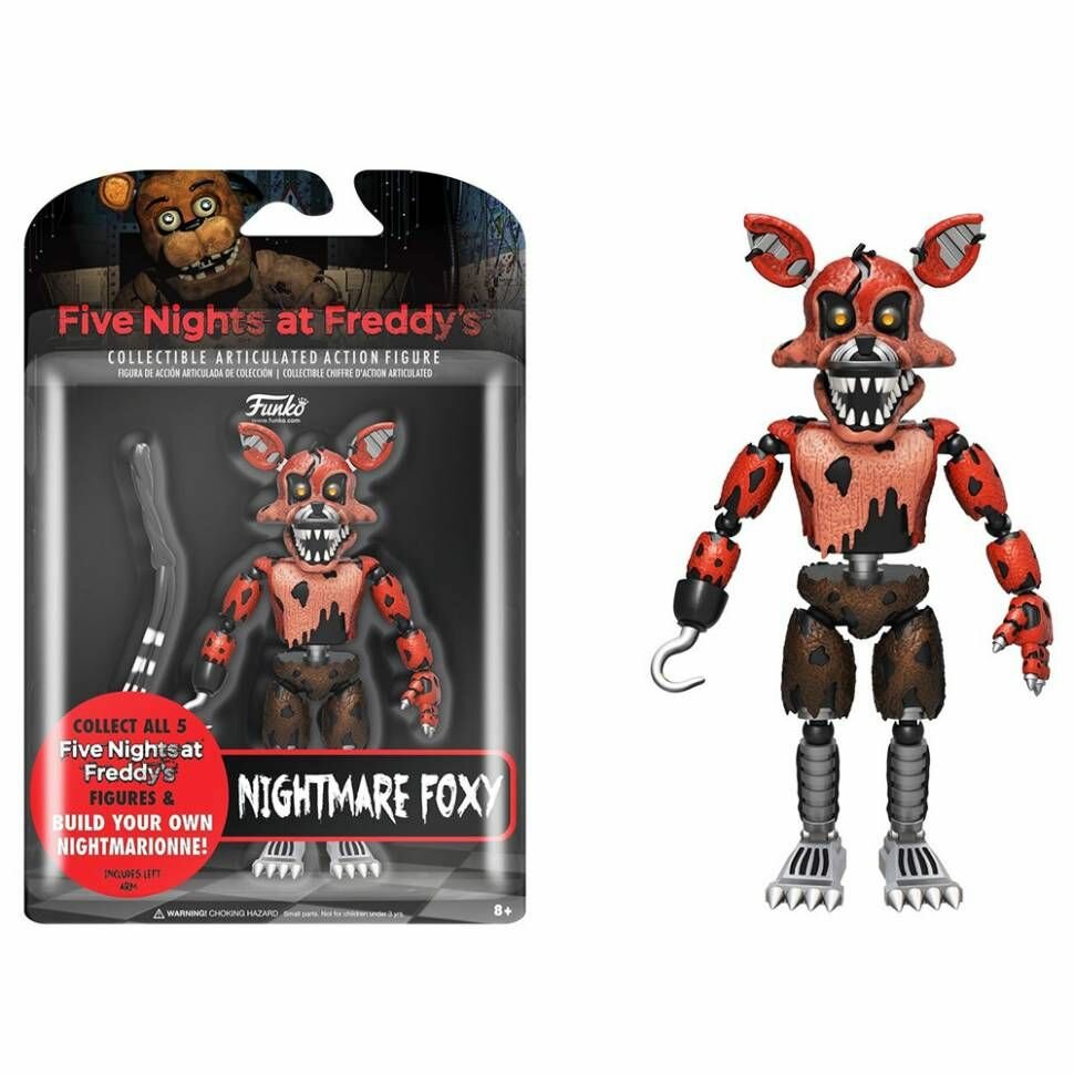 Фигурка Кошмарный Фокси (Nightmare Foxy) из хоррор игры Пять 5 ночей у Фредди (фнаф) Freddy