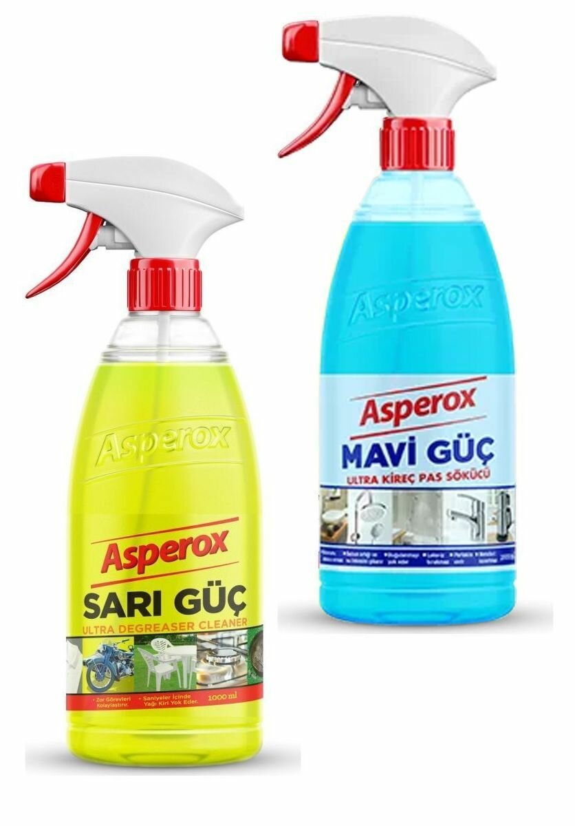 Набор Peros Asperox Magic Yellow и Magic Blue универсальные чистящие средства для удаления жира, ржавчины, известкового налета, для кухни, ванной, сантехники, пятновыводитель для одежды