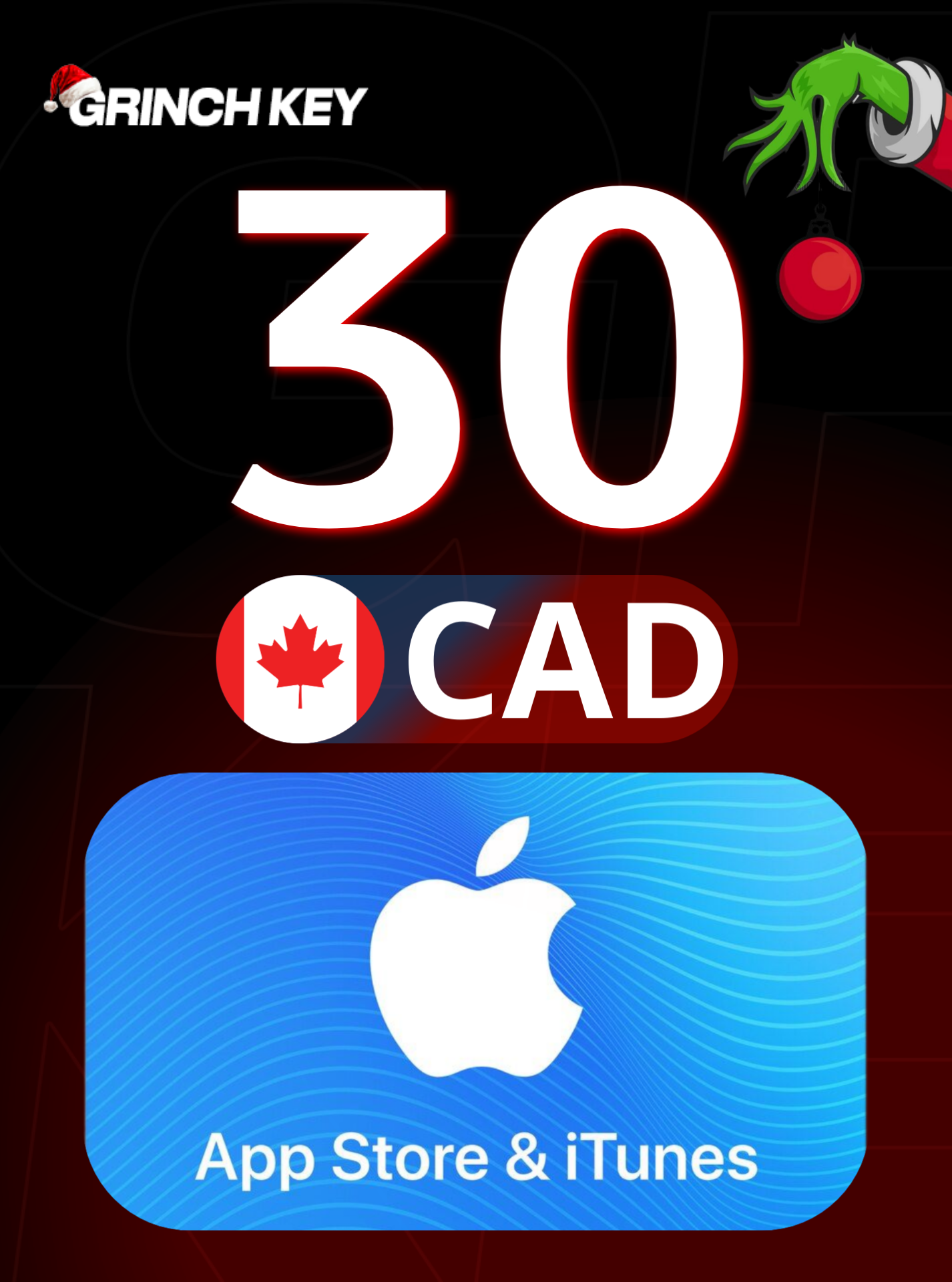 Подарочная карта Apple | Пополнение App Store&iTunes (Apple ID) | Canada (CAD) | на 30$ Канадских Долларов