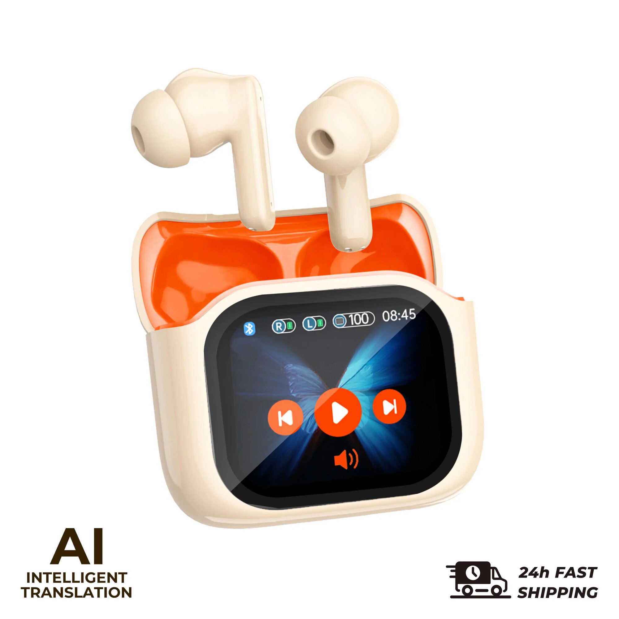 Беспроводные наушники-переводчики Real Time Translators Ai-Beige