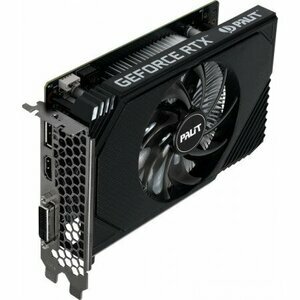Видеокарта Palit Видеокарта Palit RTX3050 STORMX OC 6Gb NVIDIA GeForce RTX 3050 6Gb PCI-E 4.0 96bit GDDR6 1042/14000 DVIx1 HDMIx1 DPx1 HDCP Ret