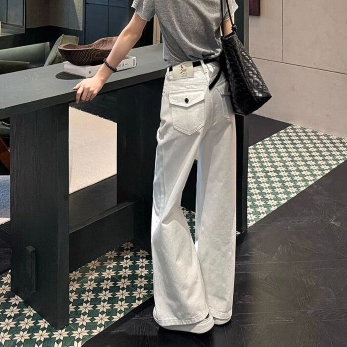 Комфортные JYL джинсы для фитнеса Девушки Высокий пояс Легкие Хлопок с добавлением, Размер_L