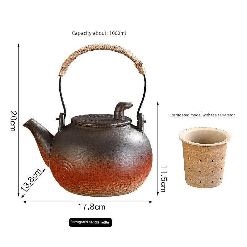 Чайник для заваривания чая в японском стиле, работающий на дровах, керамический чайник, специальный чайник для