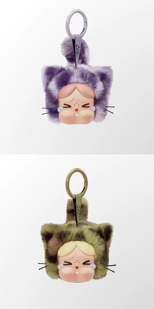 POP MART - Коллекция CRYBABY Wild but Cutie Vinyl Plush Pendant Слепая коробка, Подарки, украшения комнат, 2 шт