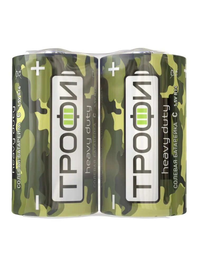 Батарейки солевые тип C Трофи R14 CLASSIC HEAVY DUTY Zinc 2 шт.