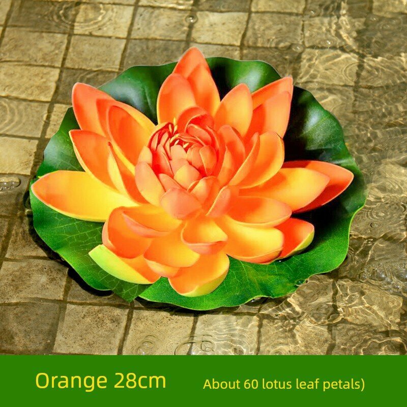 Искусственный цветок лотоса для пруда, аквариума, ландшафтного дизайна, плавающий декор, пластиковый искусственный