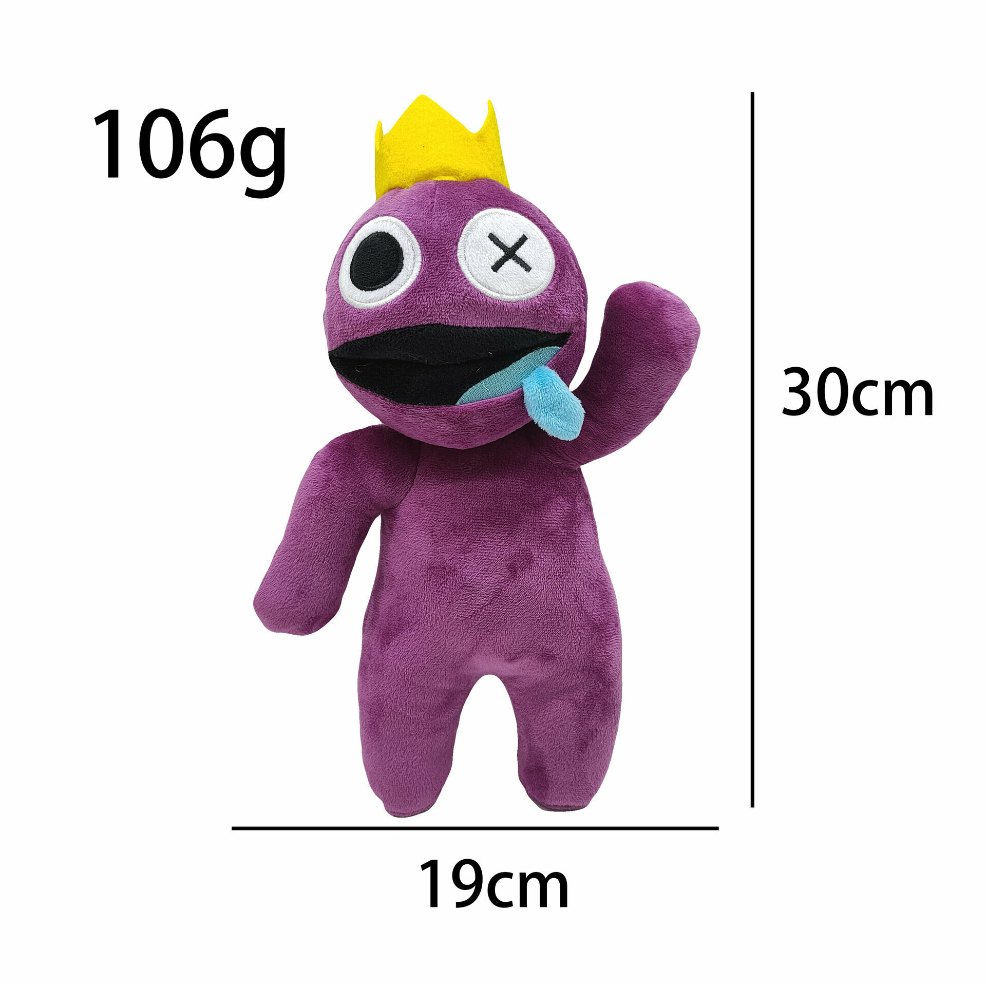 Радуга Друзья Rainbow Friends Chapter 2 глотка водяного монстра динозавра плюшевая игрушка глаза голова Фиолетовый