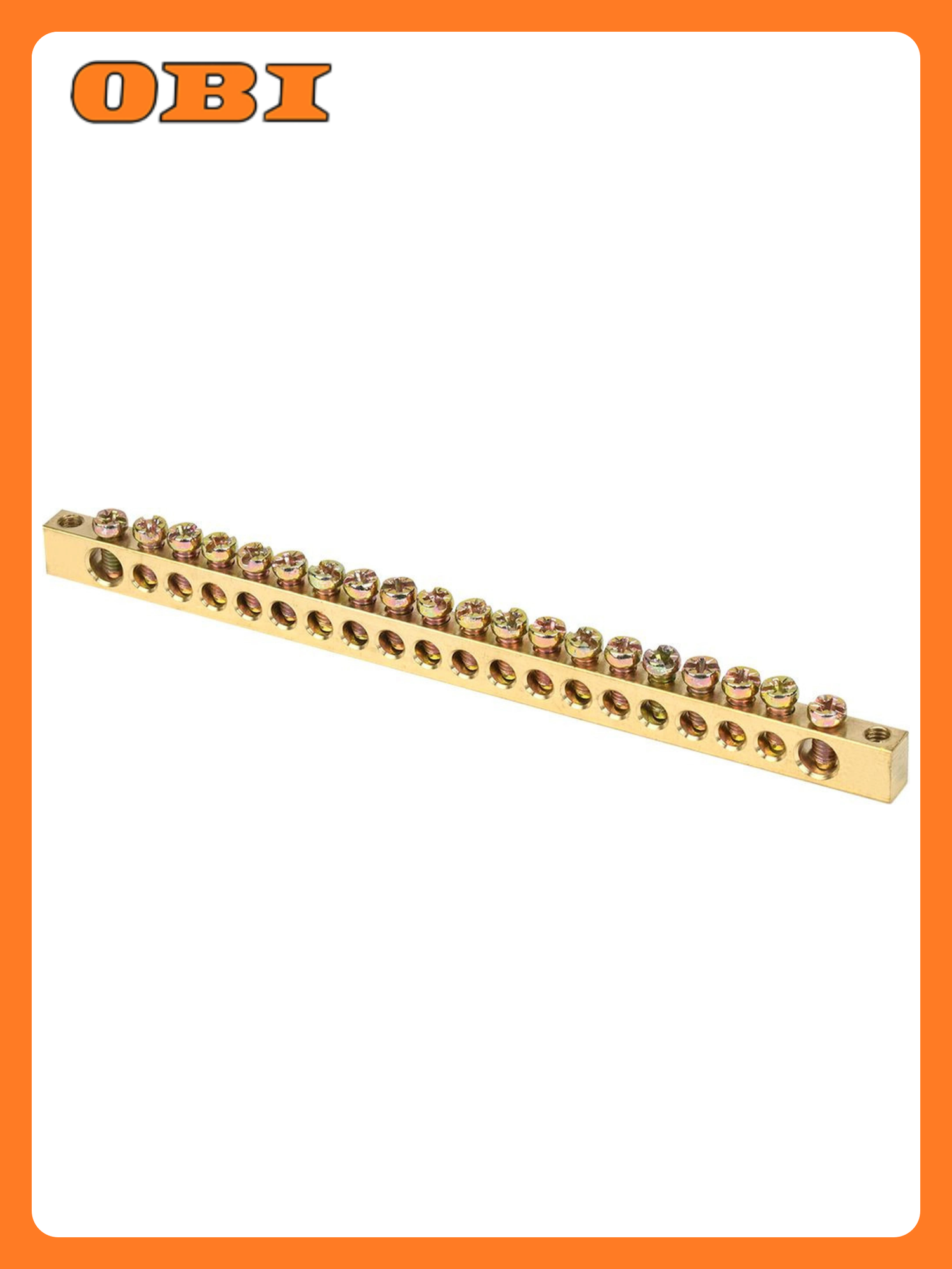 Нулевая шина REXANT PE-N, латунь, крепление края, 6x9, 138 мм, золотистая