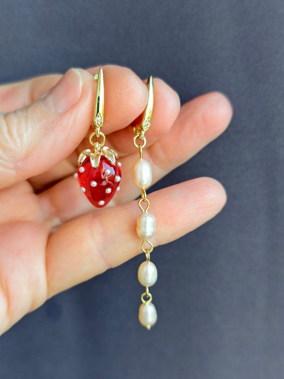 Серьги, жемчуг культивированный