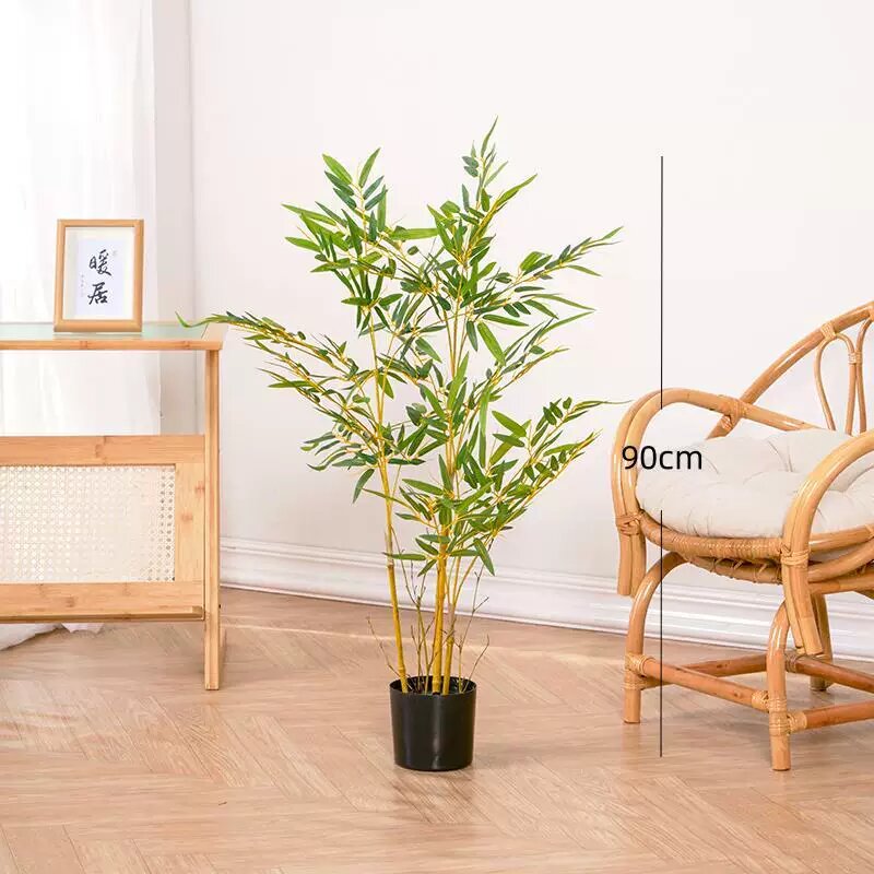 Искусственные растения в горшках под бамбук для использования в помещении, новые зеленые растения в китайском стиле