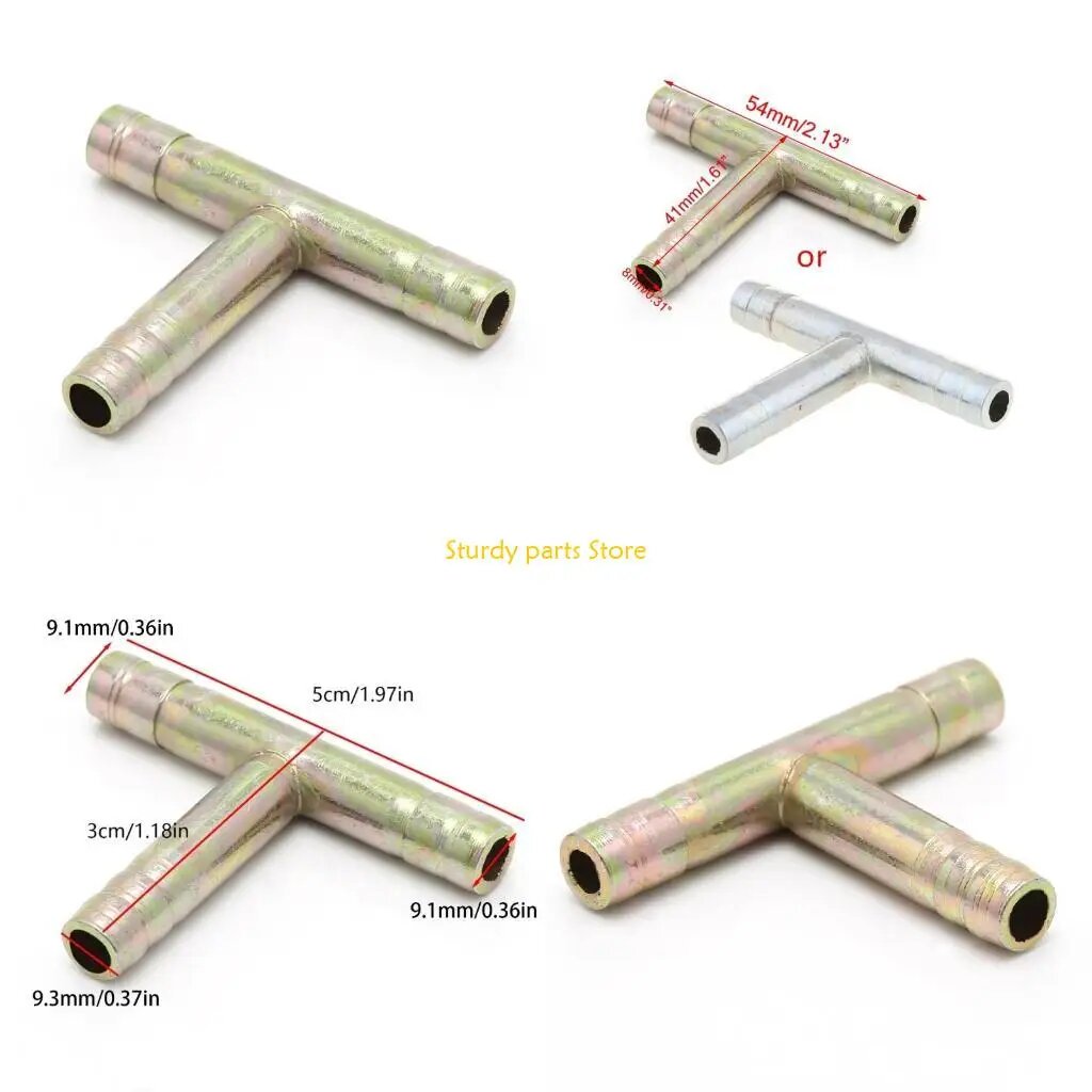 Металлический тройник 8 мм 5/16", 3-ходовой