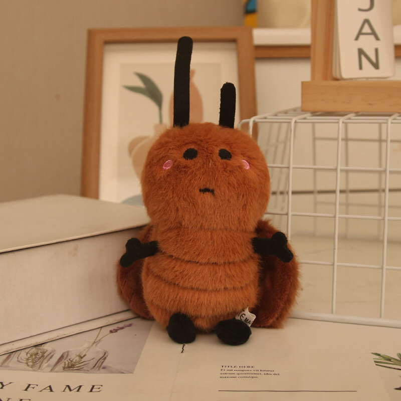 Милый кулон в виде маленького таракана, плюшевая игрушка, брелок для сумки в виде насекомого, брелок для ключей, кукла.