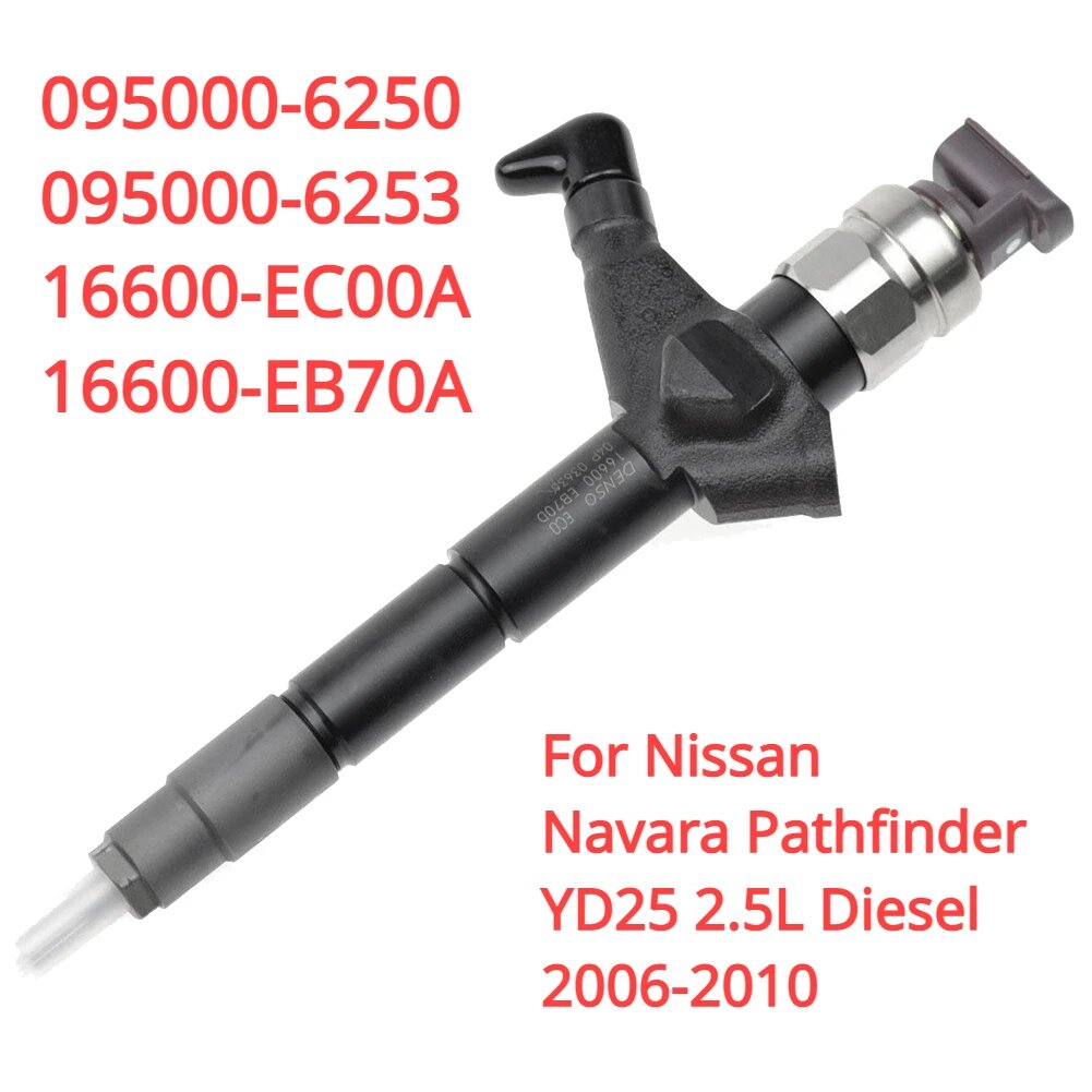 095000-6250 16600-EB70A 16600-EC00A Новая форсунка дизельного двигателя для Denso Nissan Navara Pathfinder 2006-2010 2.5L YD25DDTI