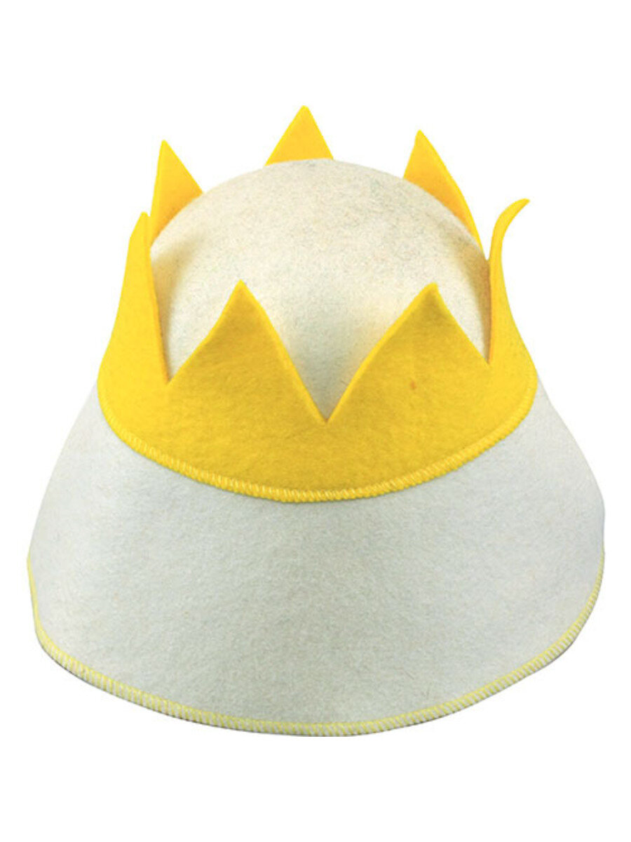Колпак банный "Царь" (фетр), для бани и сауны, натуральная шерсть