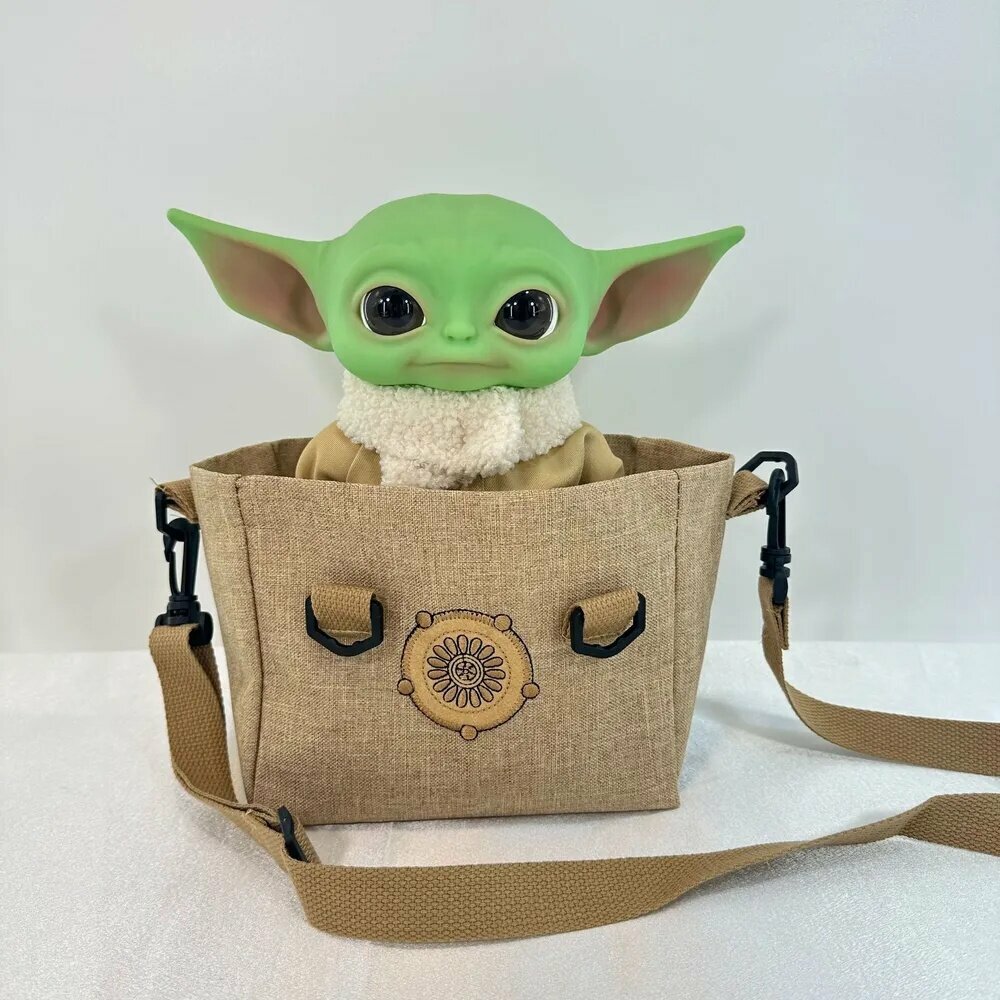 Мягкая игрушка Мандалорец HBX33 Грогу малыш Йода 28 см в сумке (со звуком)