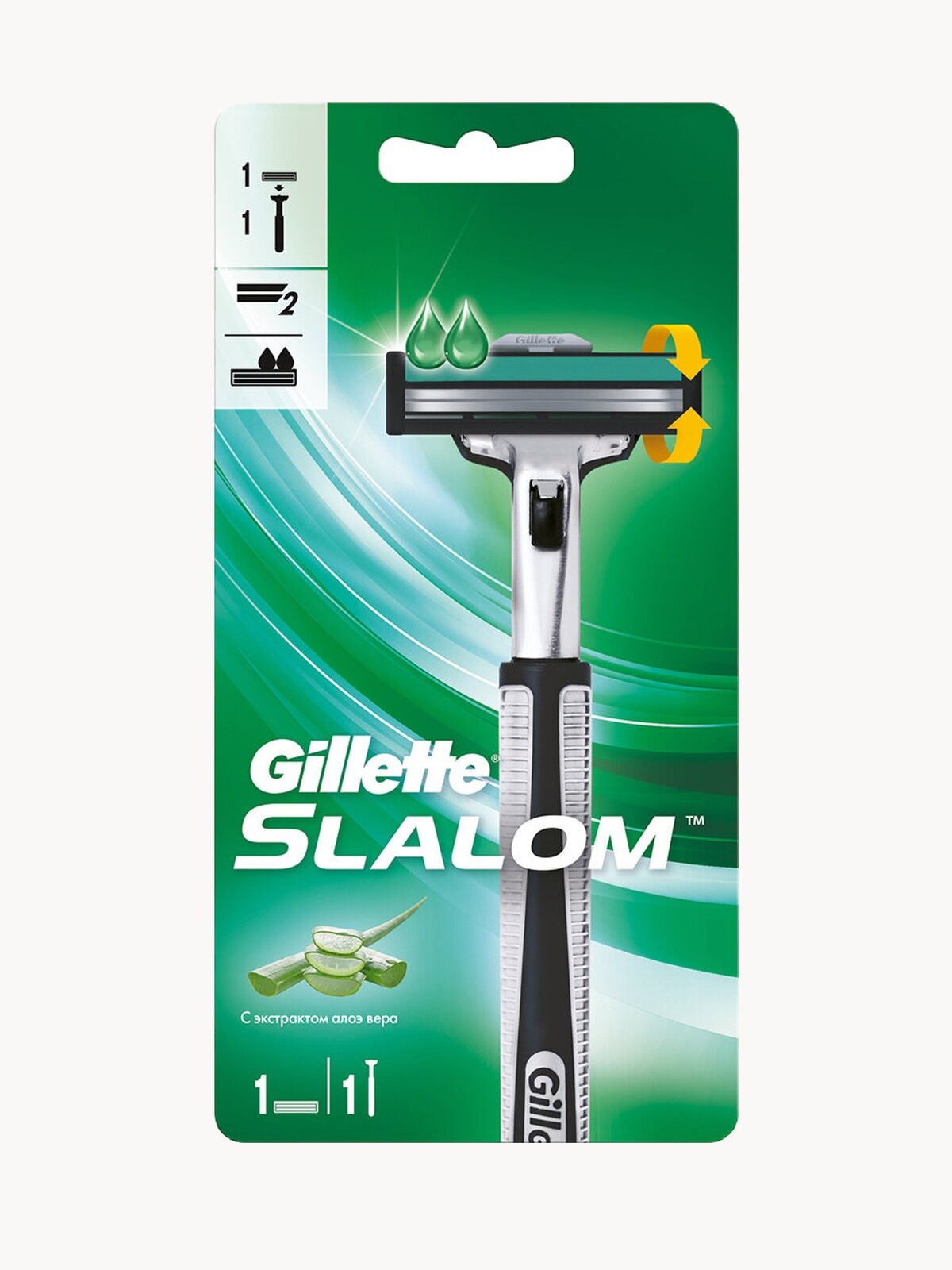 Многоразовый бритвенный станок Gillette Slalom, черный