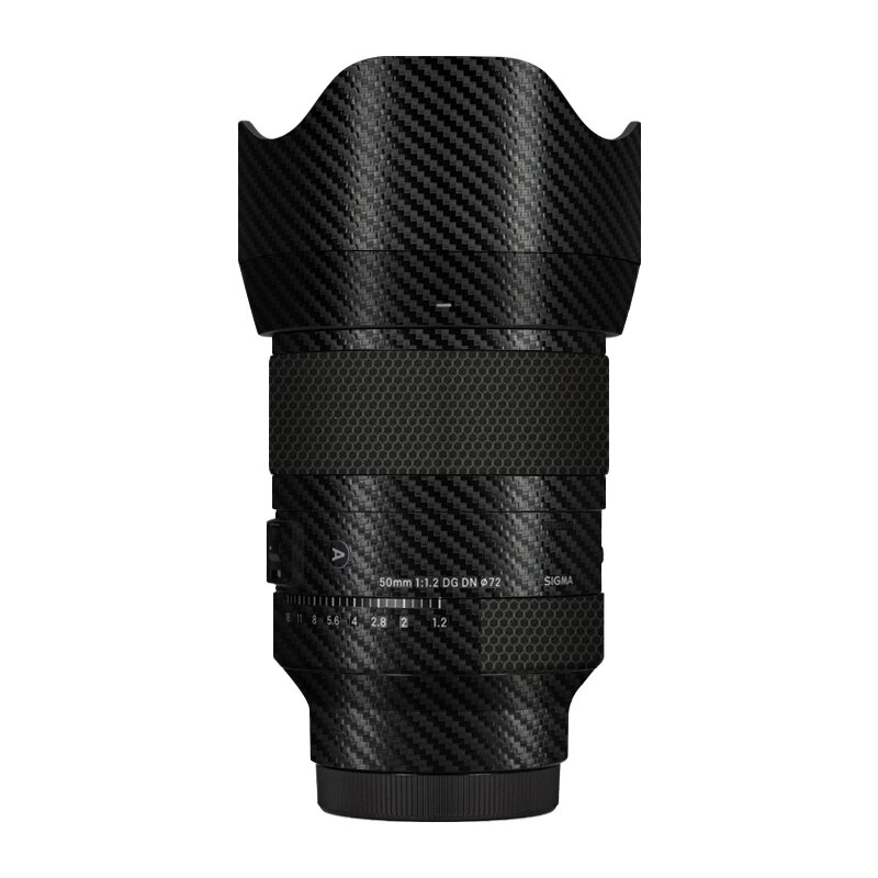 Защитная пленка для объектива Sigma 50mm F1.2 DG DN Sony с матовой 3M клейкой основой 1 шт. Цвет Carbon Fiber Black