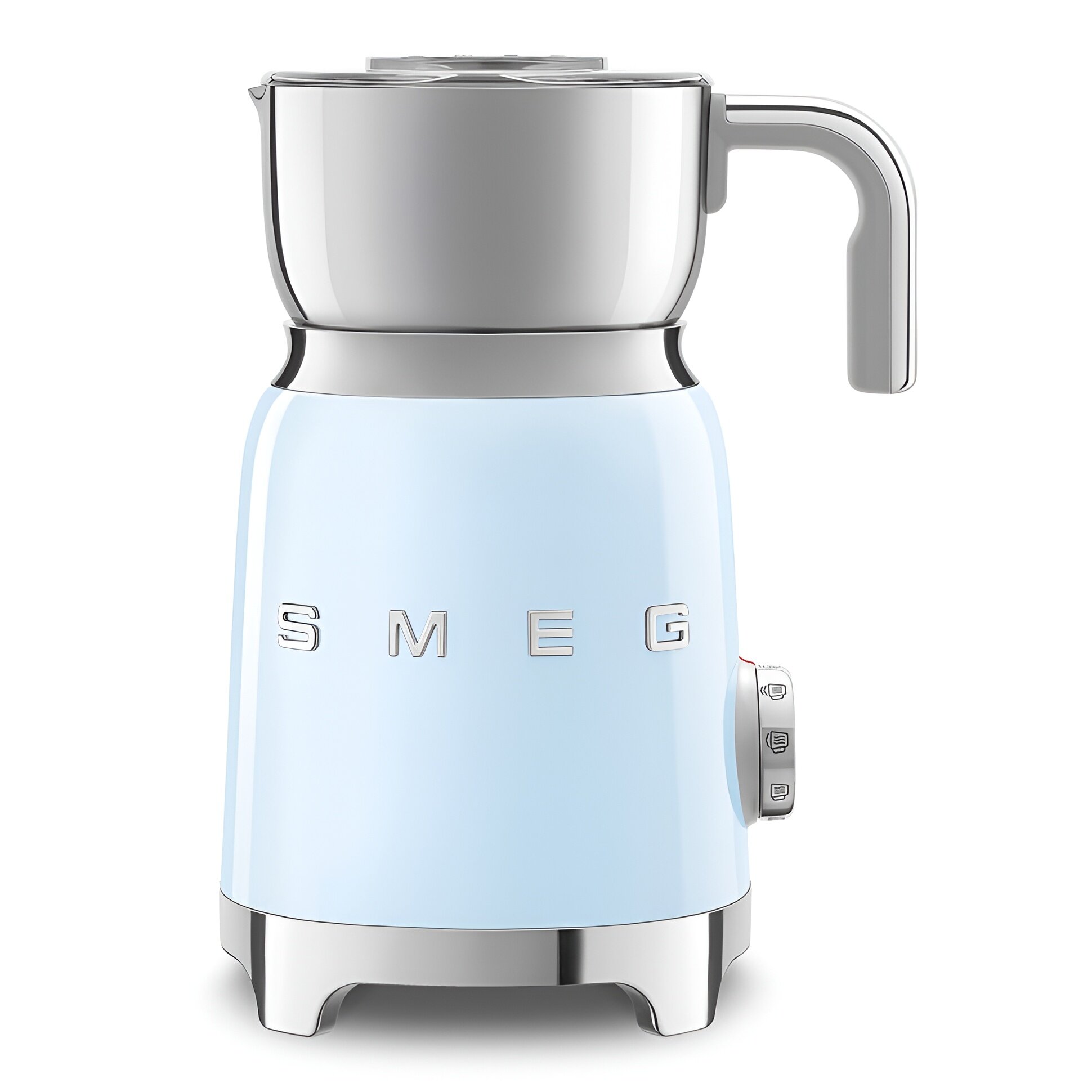 Вспениватель молока Smeg MFF11PBEU, нержавеющая сталь, цвет пастельный голубой