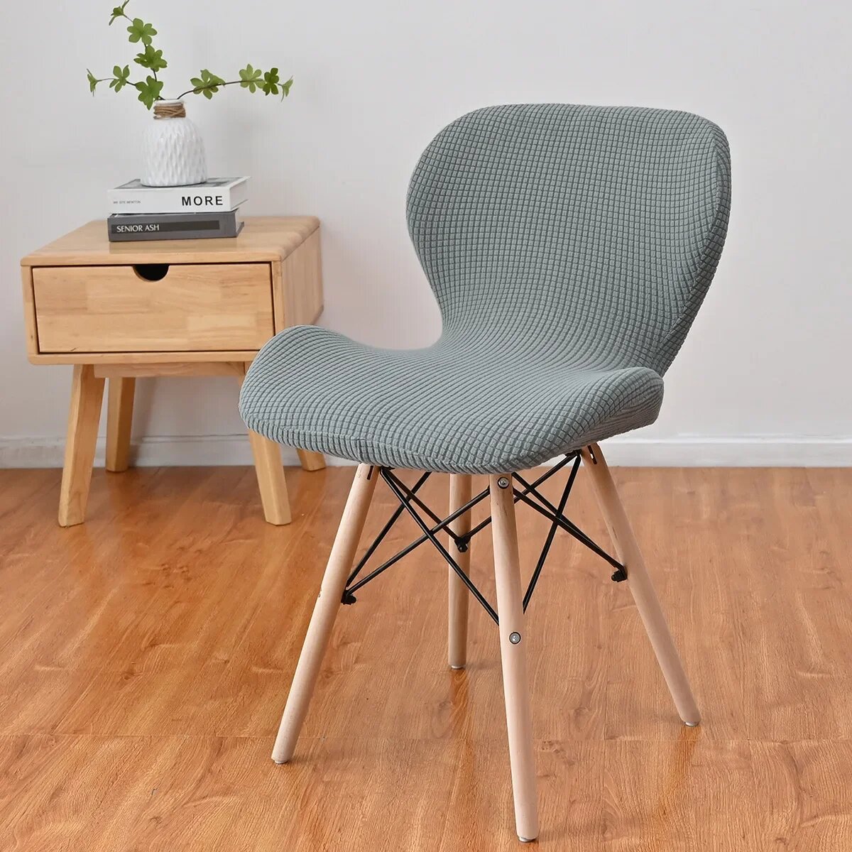 Жаккардовый регулируемый чехол на стул в форме ракушки для столовой с круглой спинкой, домашний эластичный чехол на стул, роскошный отель, чехол на банкетный стул