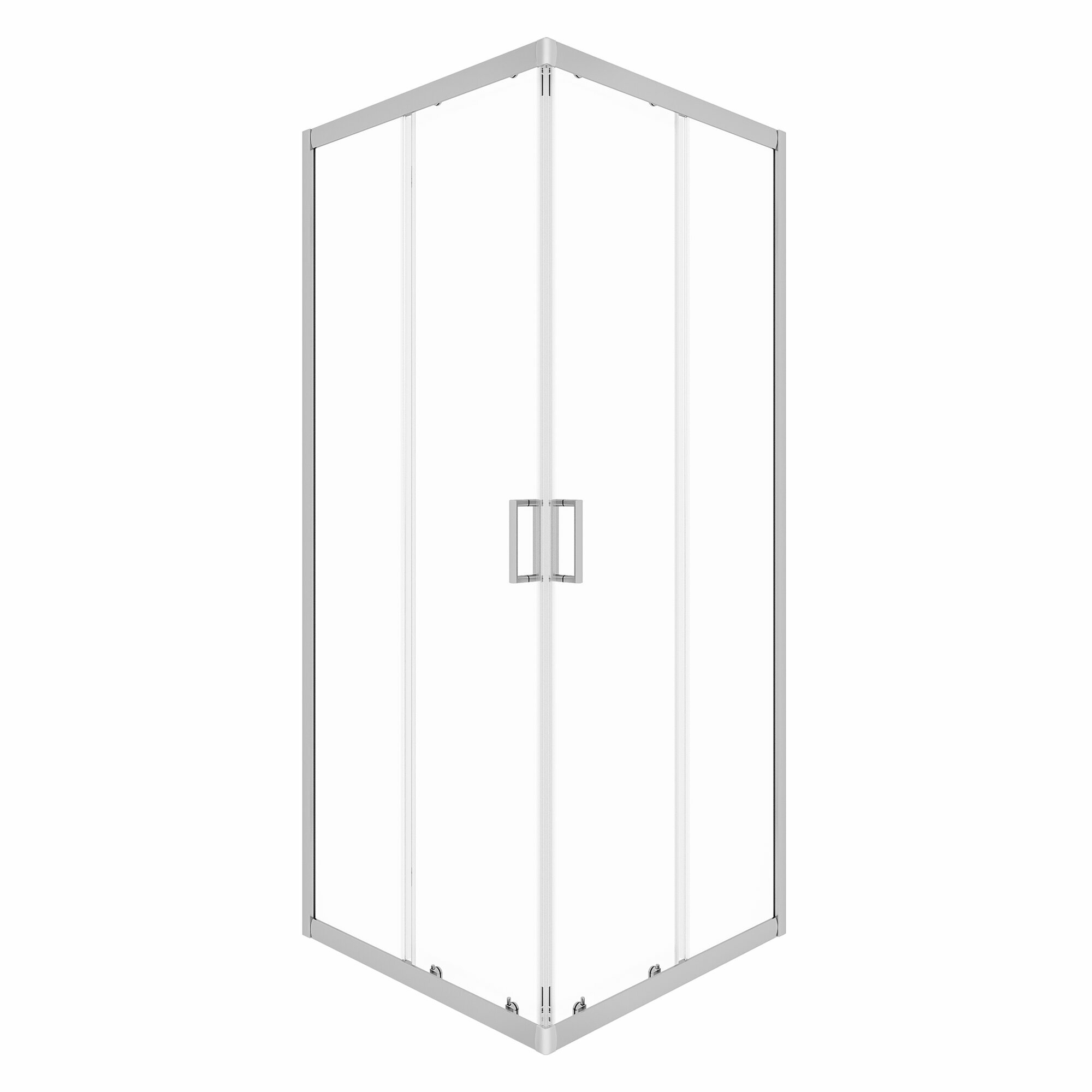 Душевая ширма Malva Хром 90х90х200см, хромированный профиль, 6мм