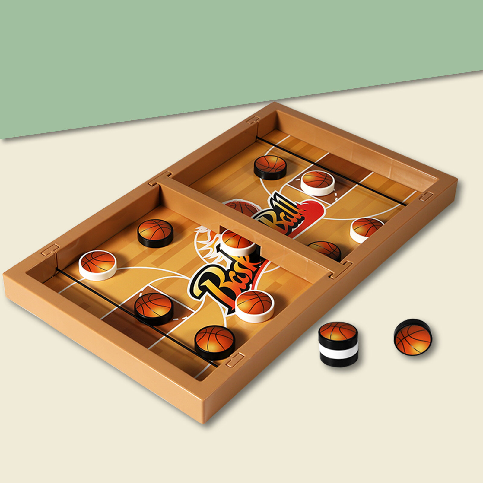 Игровой стол для быстрой игры Sling Puck Desktop Ice Hockey Winner Board Chess Games Foosball, Basketball Sticker, Family Leisure Fun Toy, цвет желтый/синий (опционально), материал пластик, размер шашек 3.1*0.8 см, размер доски 36.5*21.3*2.5 см,