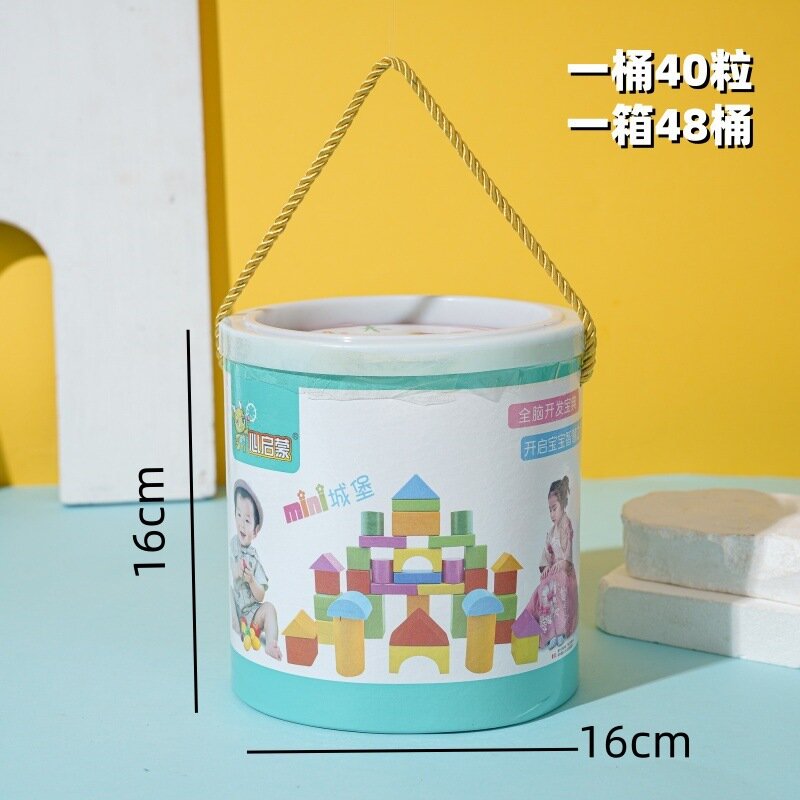 Бочка 108, деревянные строительные блоки с крупными частицами, оптовая продажа, для мальчиков и девочек, наука и