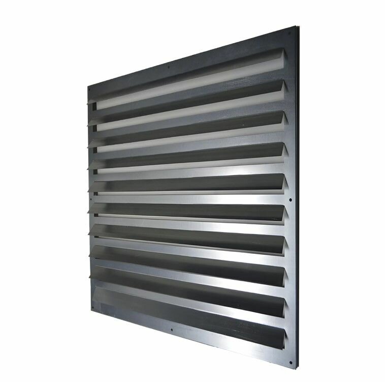 Решетка вентиляционная 400x1000 мм, с наружными жалюзями из оцинкованной стали ООО Вентмаркет RG04010000