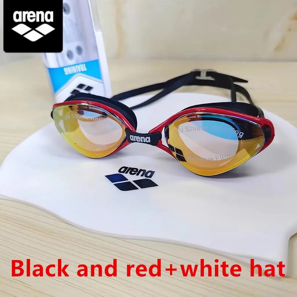 Arena профессиональные очки для плавания UV400 Красный, Black Red