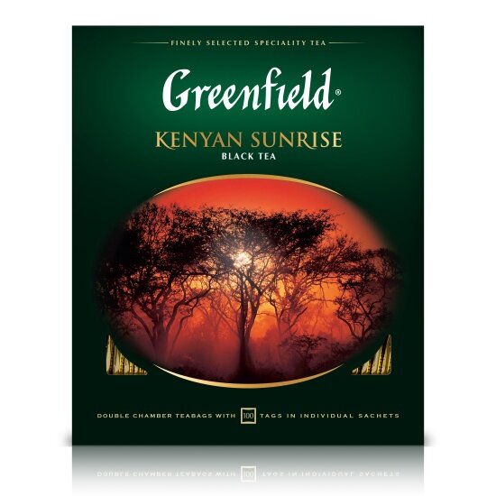Чай Greenfield Kenyan Sunrise черный, 100 пакетиков