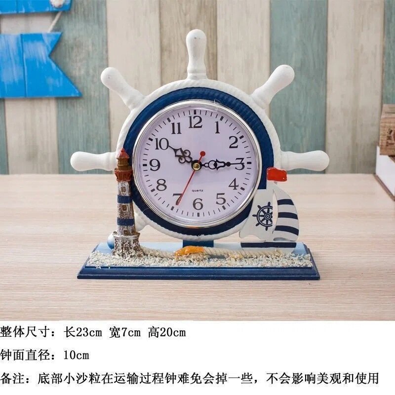 Средиземноморский стиль INS, высококачественные часы, океанский стиль, бесшумные настольные часы, украшение для гостиной, настольные часы для демонстрации
