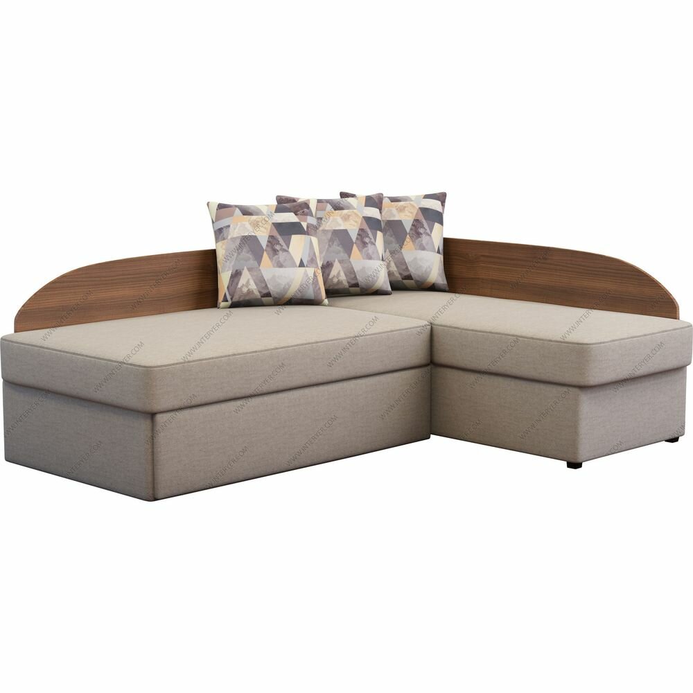 Угловой диван Leticiya А Шик У А10 велюр бежевый