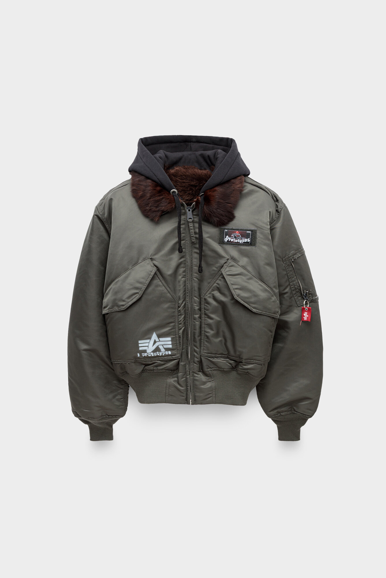 Куртка fur lined bomber