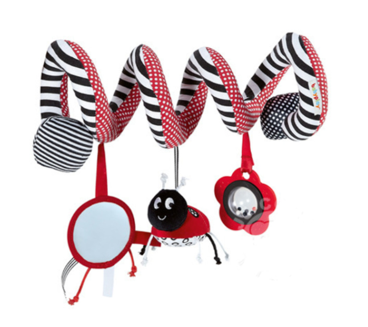 Ранное развитие мягкая детская кровать кровать коляска игрушки спираль детские игрушки новорожденные дети картридж профессор колокол клубника игрушки подарок детская клубника и мобильный ()