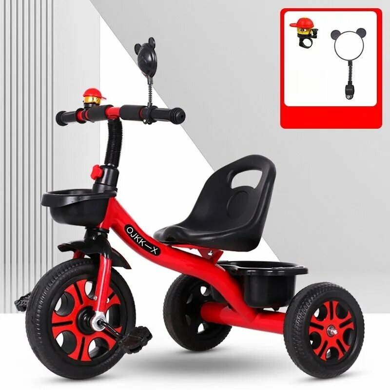 Детский трехколесный велосипед, детская тележка, велосипед на педалях три в одном, 2-7 лет, мальчики и девочки