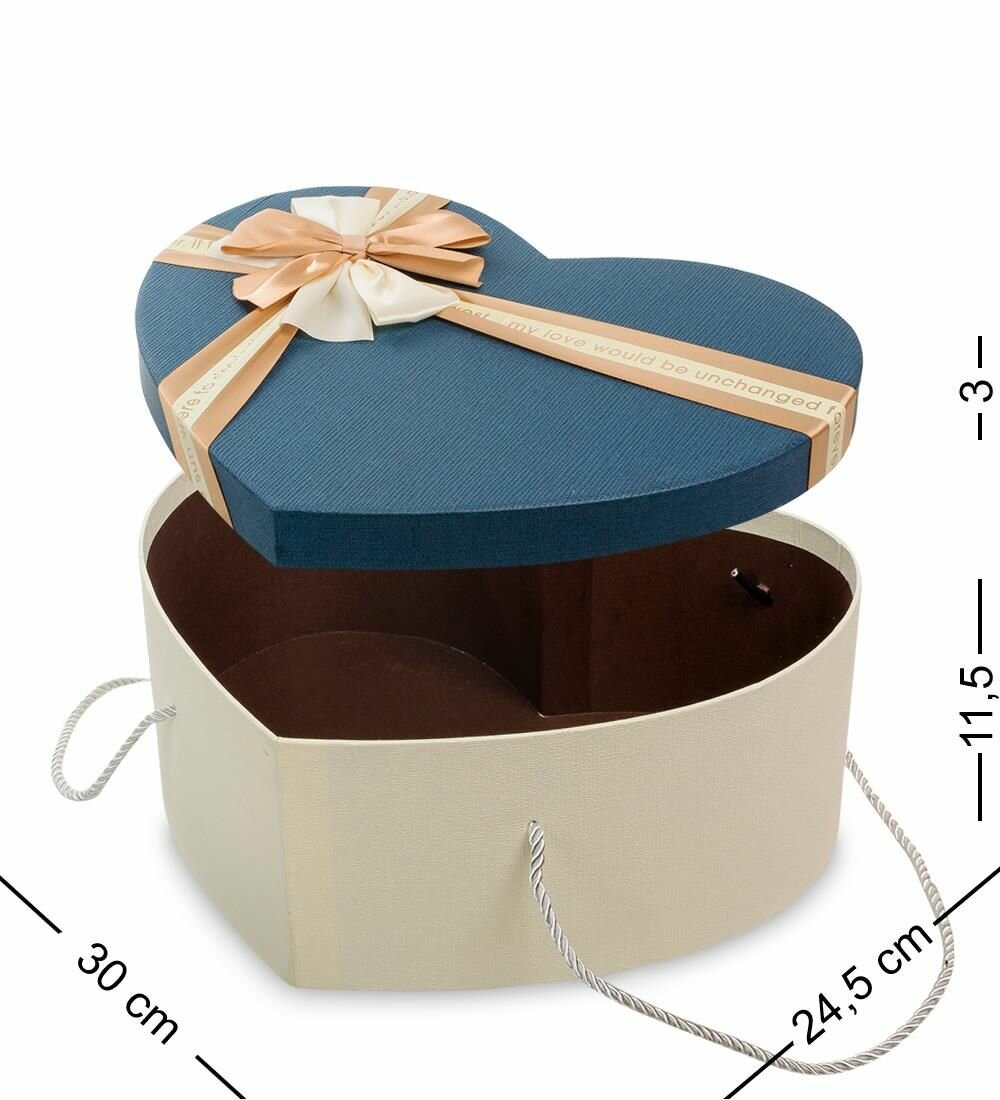 Коробка Сердце цв. беж./син. A2101287 Packing Symphony, Картон, бумага
