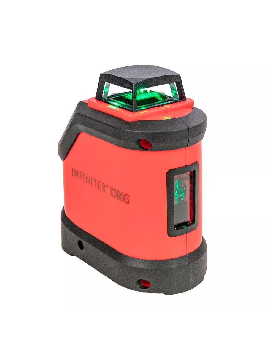 Нивелир лазерный INFINITER X360, зеленый луч, 2 линии, точность 0,3 мм, дальность 60 м