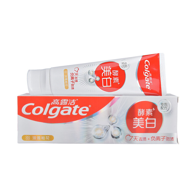120 г зубная паста Colgate с ферментами, освежающая белый персик, элегантный аромат османтуса, фторидная зубная паста, свежее дыхание, удаление пятен