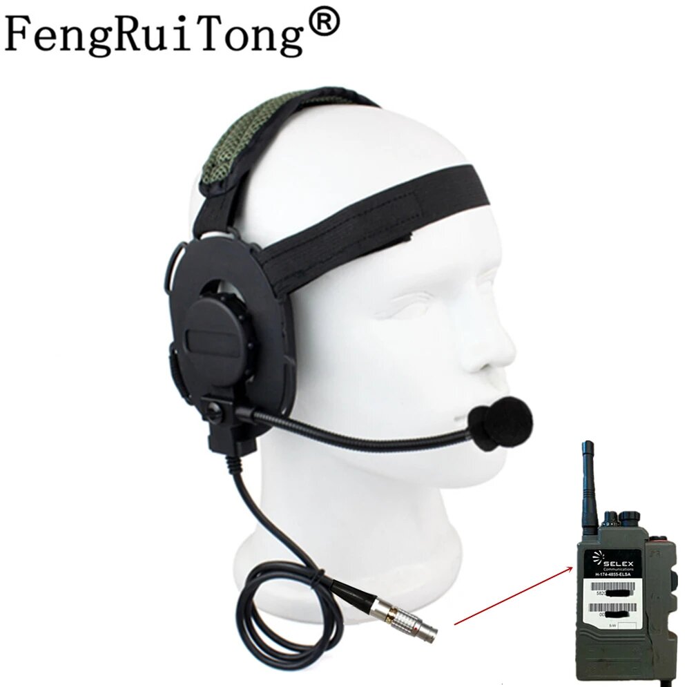 Тактические наушники Bowman Elite II, гарнитура LEMO 5PIN, разъем для H4855 Radio PRC343, Bowman PRR, Selex CT Walkie-talkie или PTT